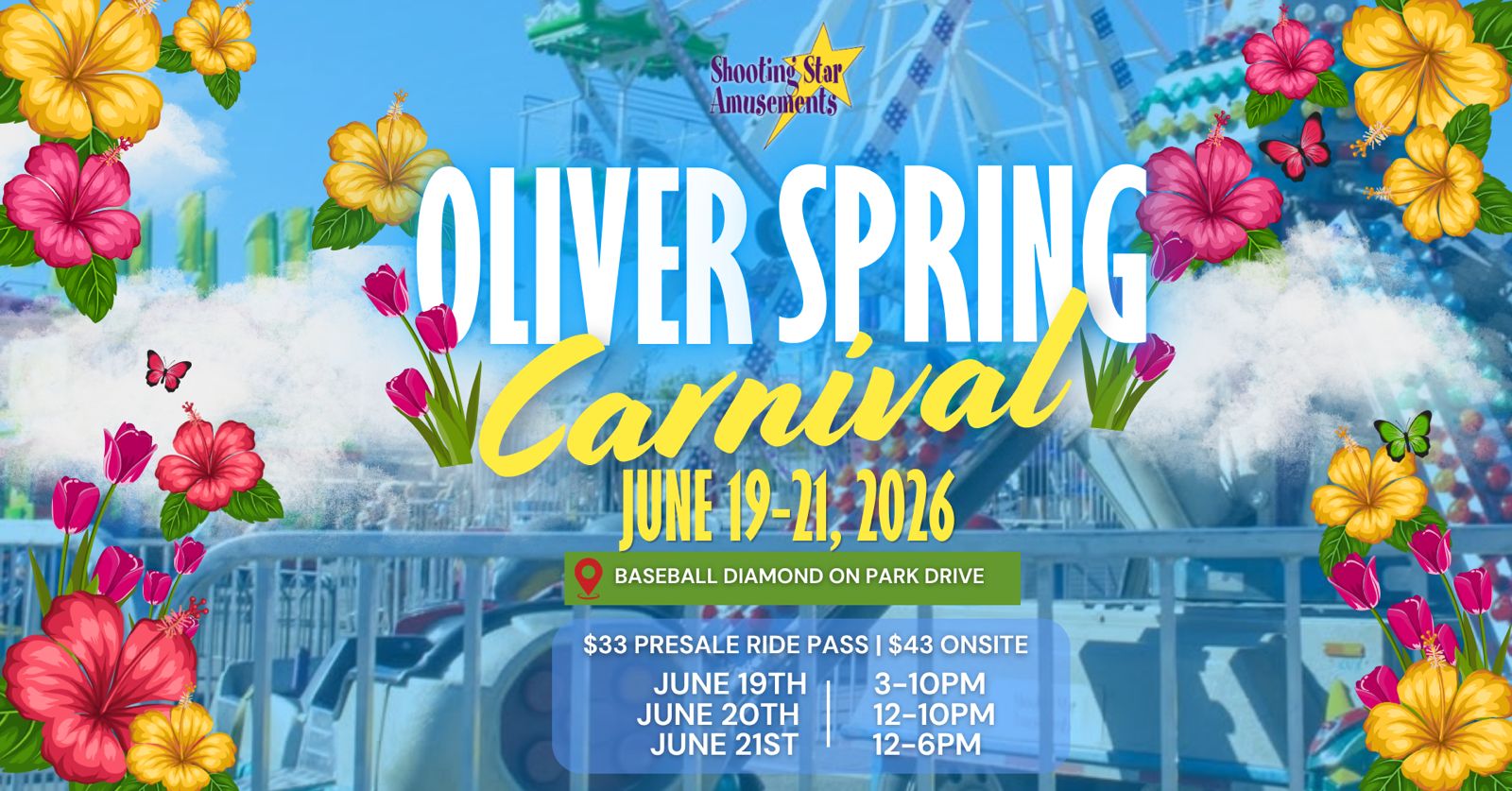 Oliver Spring Carnival 2026 | Shooting Star Amusements